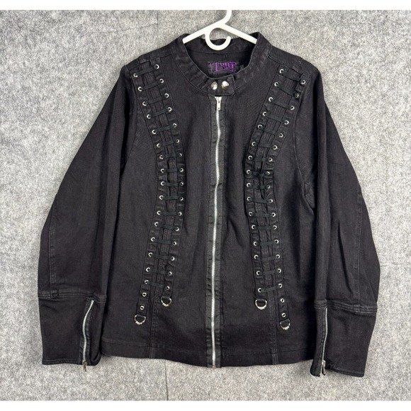 Tripp nyc | Jackets & Coats | Tripp Nyc Jacket Womens 4 Black Full Zip ...
